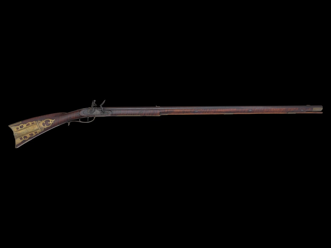 Fine Rugged Long Rifle, Simon Miller, Hamburg, Berks County, Pa C1800 ...