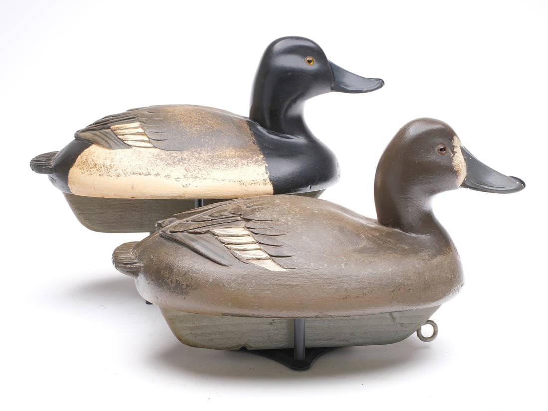 Excellent Rigmate Pair Of Bluebills, Ferdinand Bach, Detroit, Michigan ...