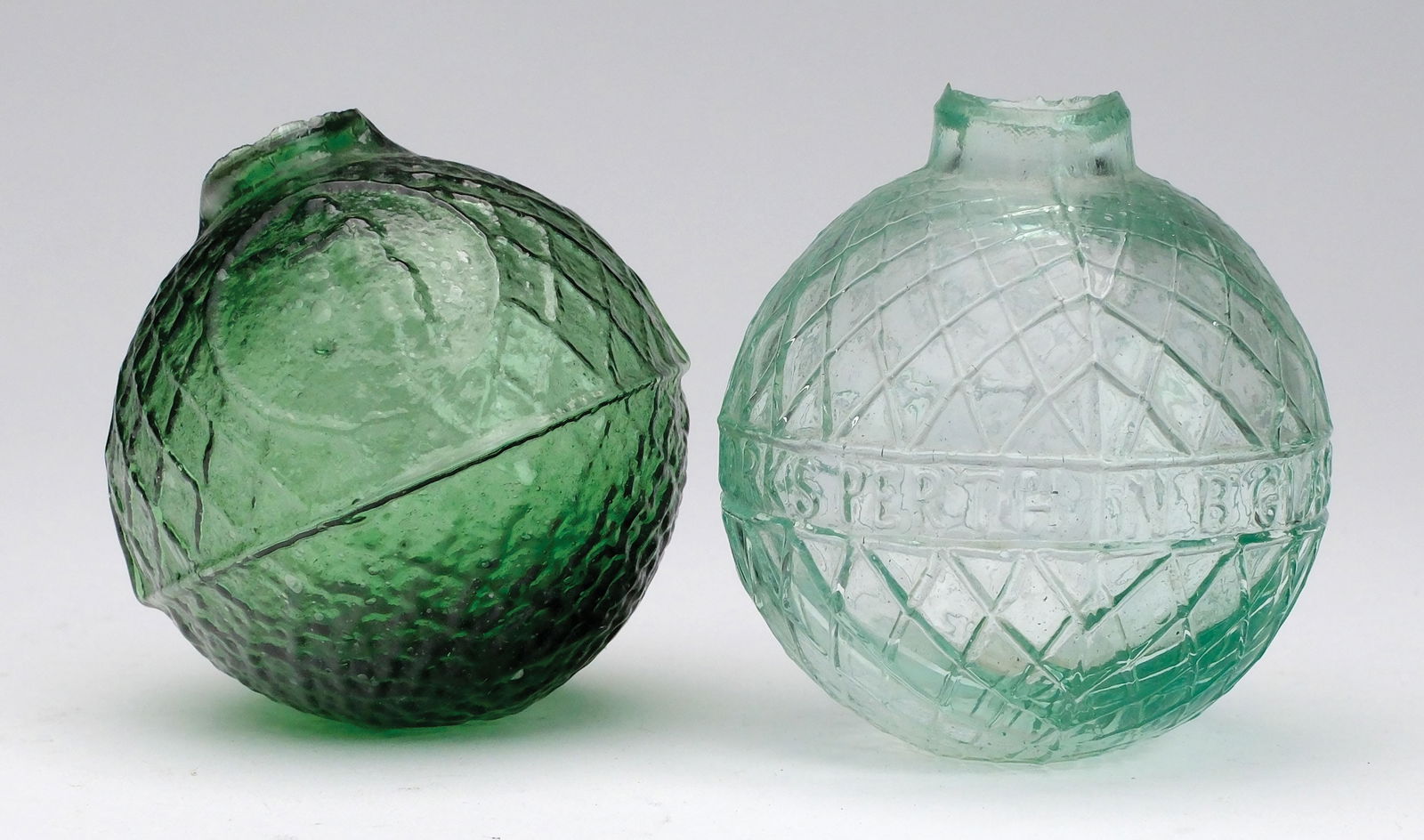 Two Glass Target Balls. Auction