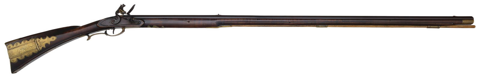 Attractive Folky Long Rifle, Berks County, Pa C1820. Auction