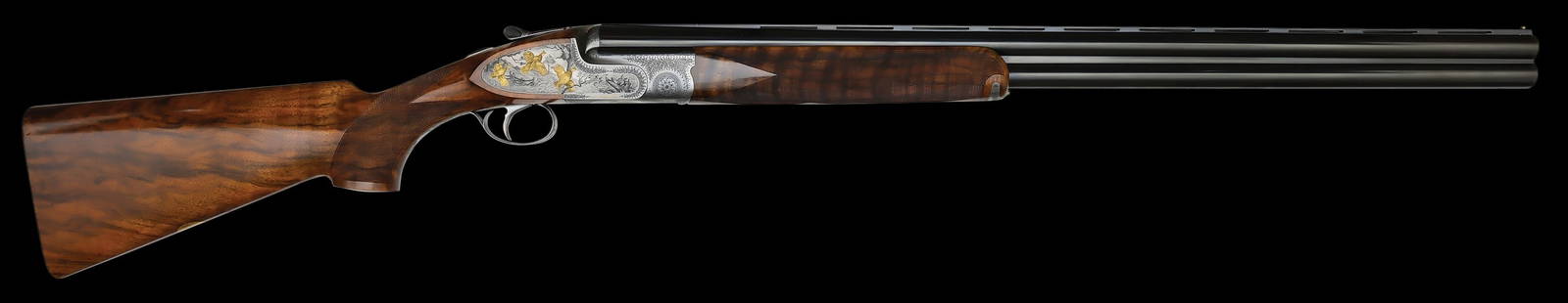 Superior Gold Inlaid And Game Scene Engraved Ivo Fabbri 12 Gauge ...