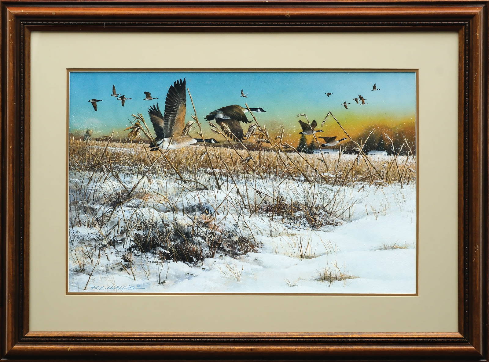 R.l. Wallis, Watercolor. Auction