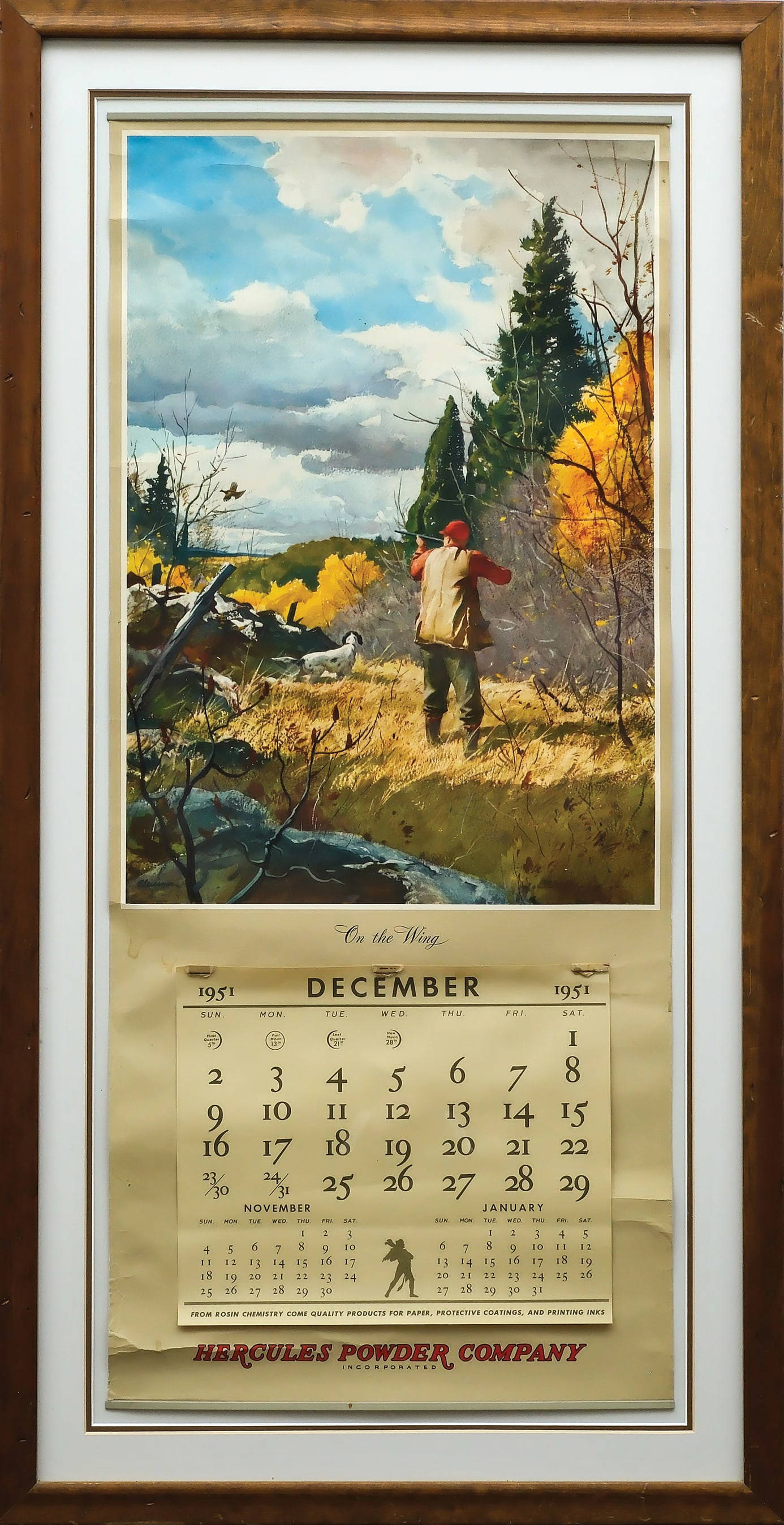 1951, Hercules Powder Company, Advertising Calendar. Auction