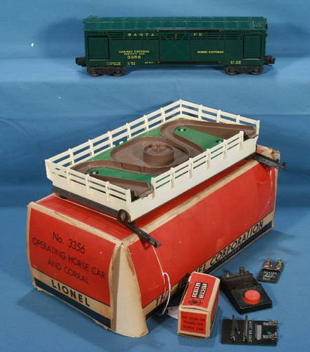 Nette Lionel 3356 Operating Horse Car & Corral