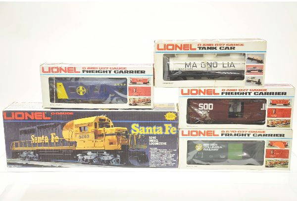 5 Pc Lionel Mpc Santa Fe Diesel Freight Set