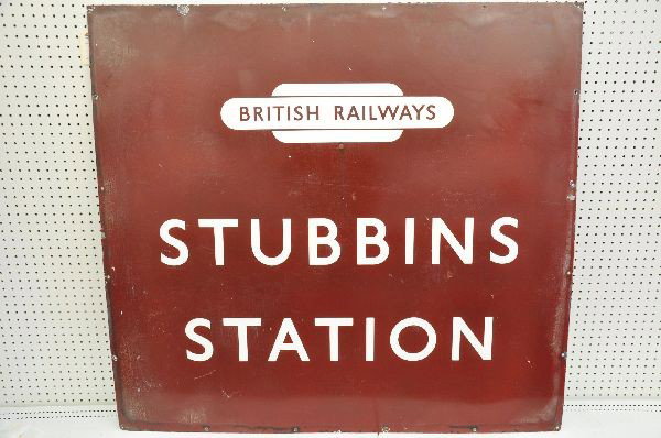 Vintage British Railway Station Sign