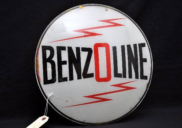 Vintage Benzoline Gas Pump Lens