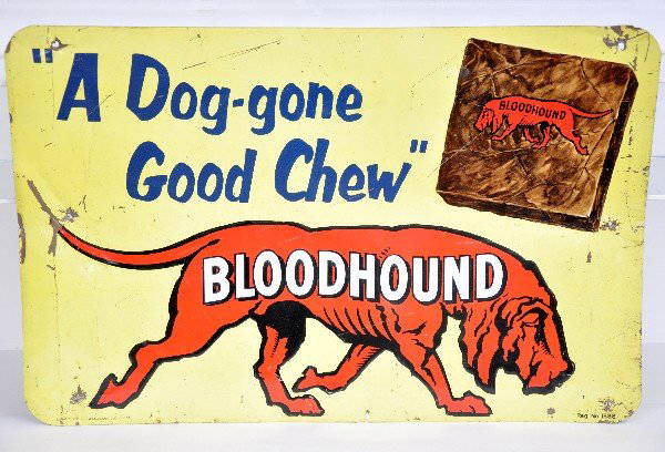 Early Bloodhound Tobacco Tin Sign