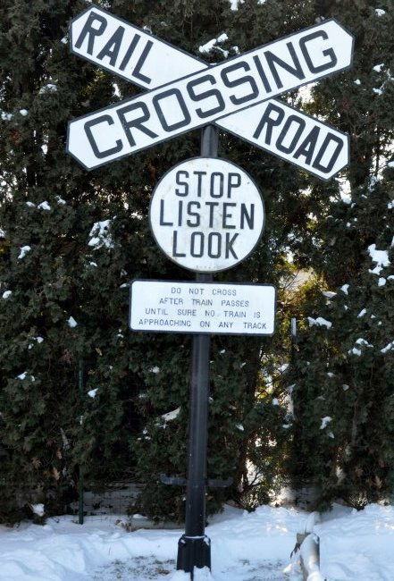 Reading Railroad Cross Buck Sign