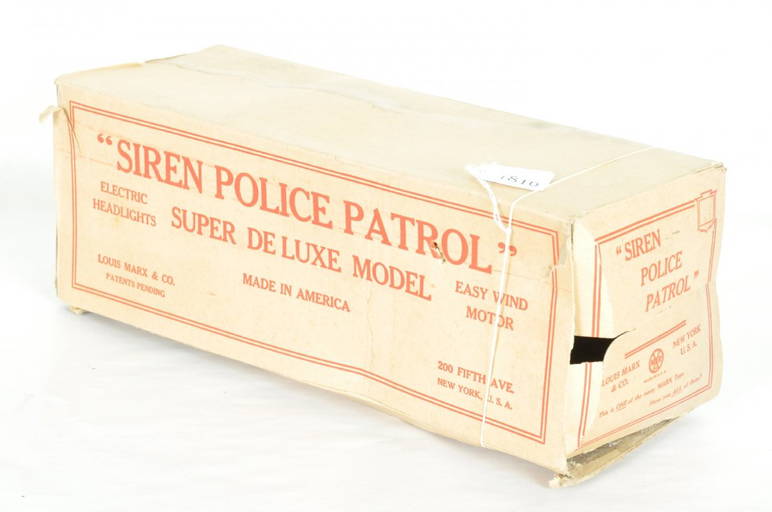 Empty Marx Police Car Box