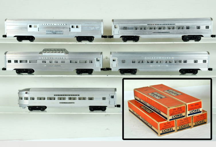5 Boxed Lionel Super Speedliner Cars
