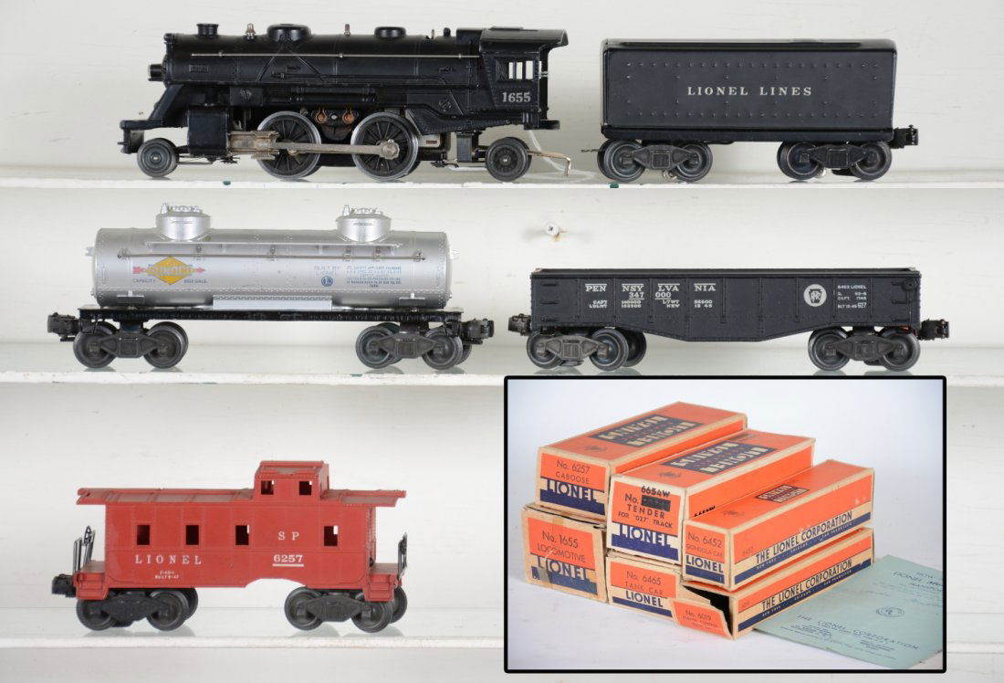 Clean Boxed Lionel 1655 Steam Freight Set