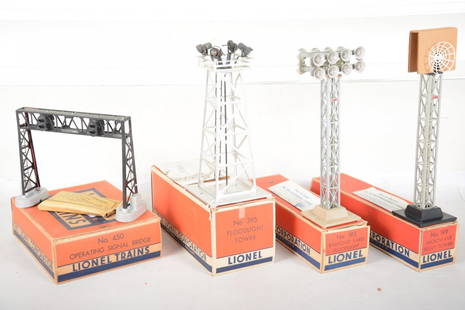 Boxed Lionel 440 Signal Bridge & Floodlight Tower