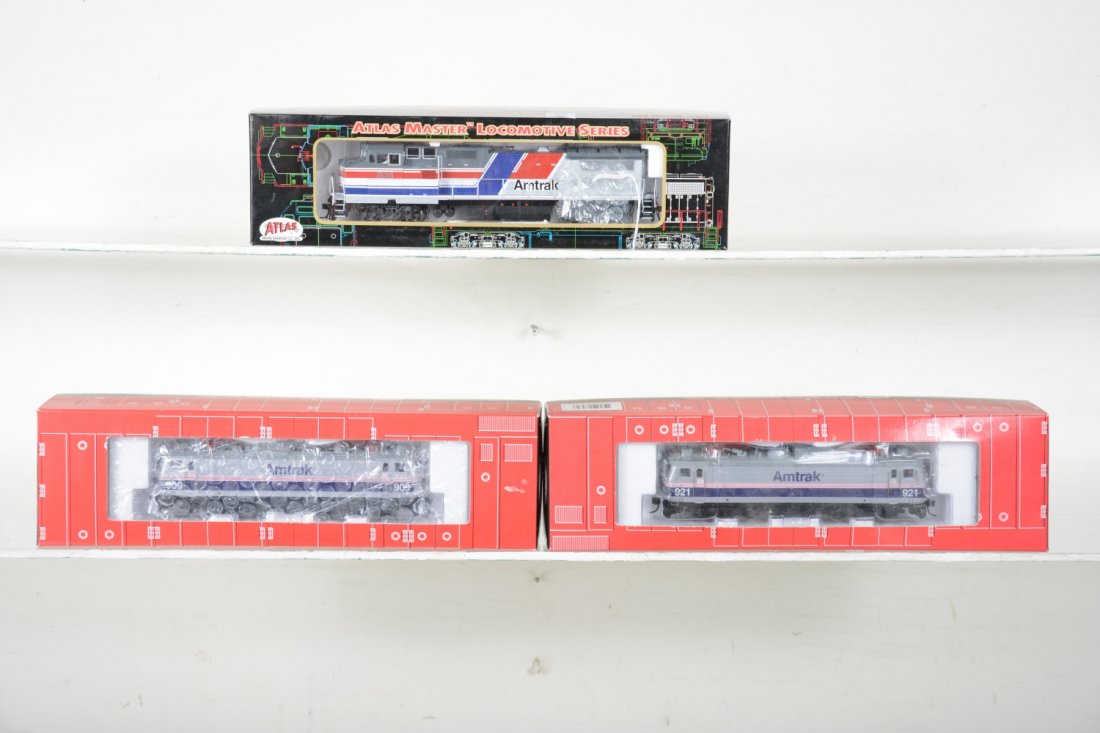 3 Atlas Ho Amtrak Locomotives