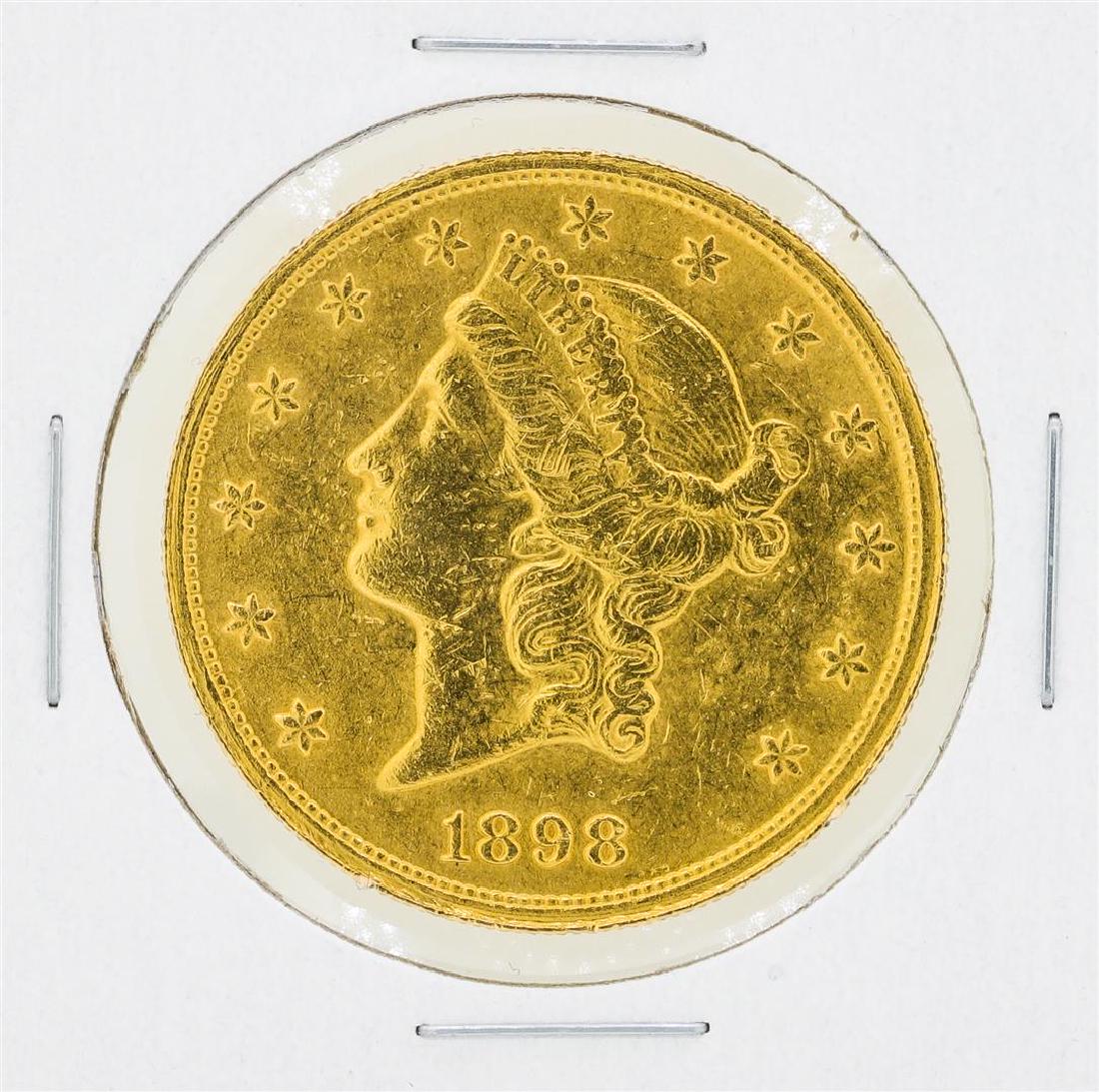 1898 S $20 Liberty Head Double Eagle Gold Coin