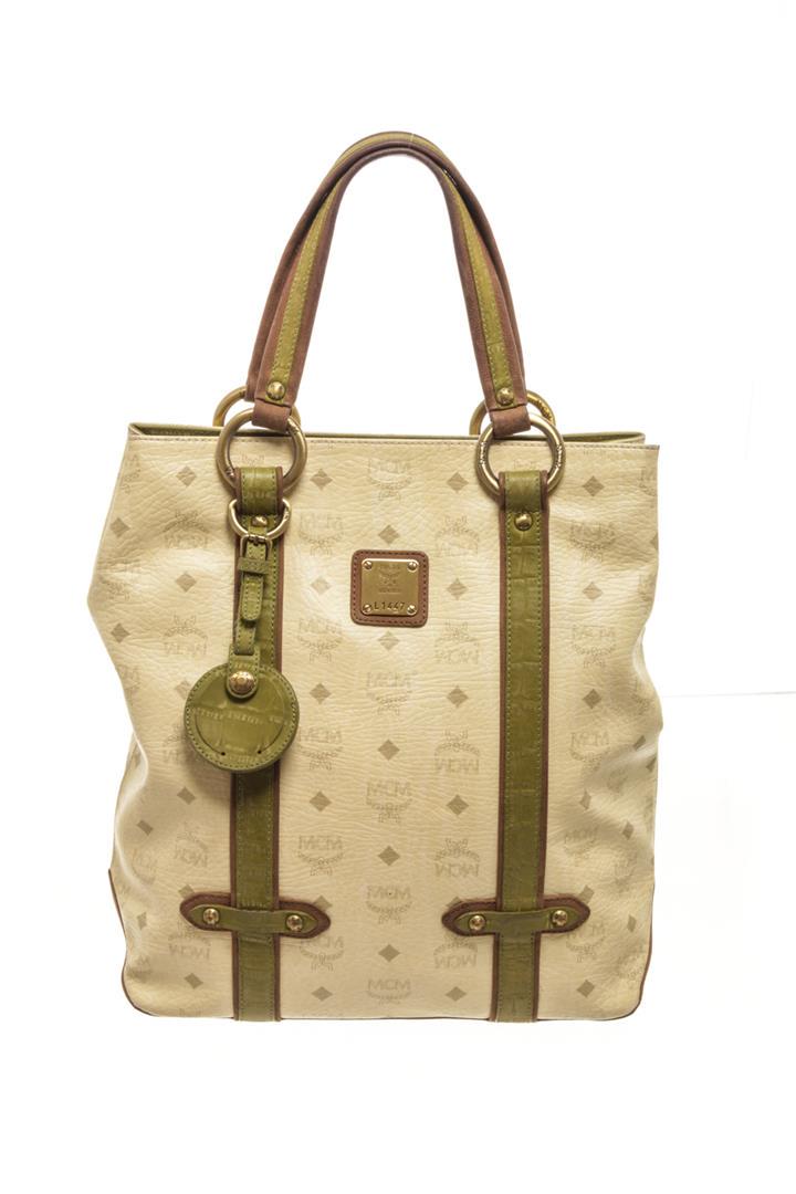 Mcm Green Leather Shoulder Bag