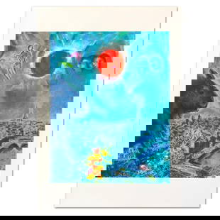 The Sun Over Paris By Chagall (1887-1985) Auction