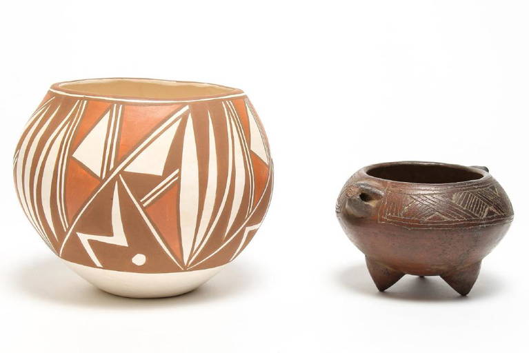 2 Native Pottery Pieces, incl. Pre-Columbian-Style (#0399) on Feb 22 ...