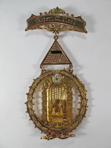 Masonic 14k Gold Past Grand Master Jewel