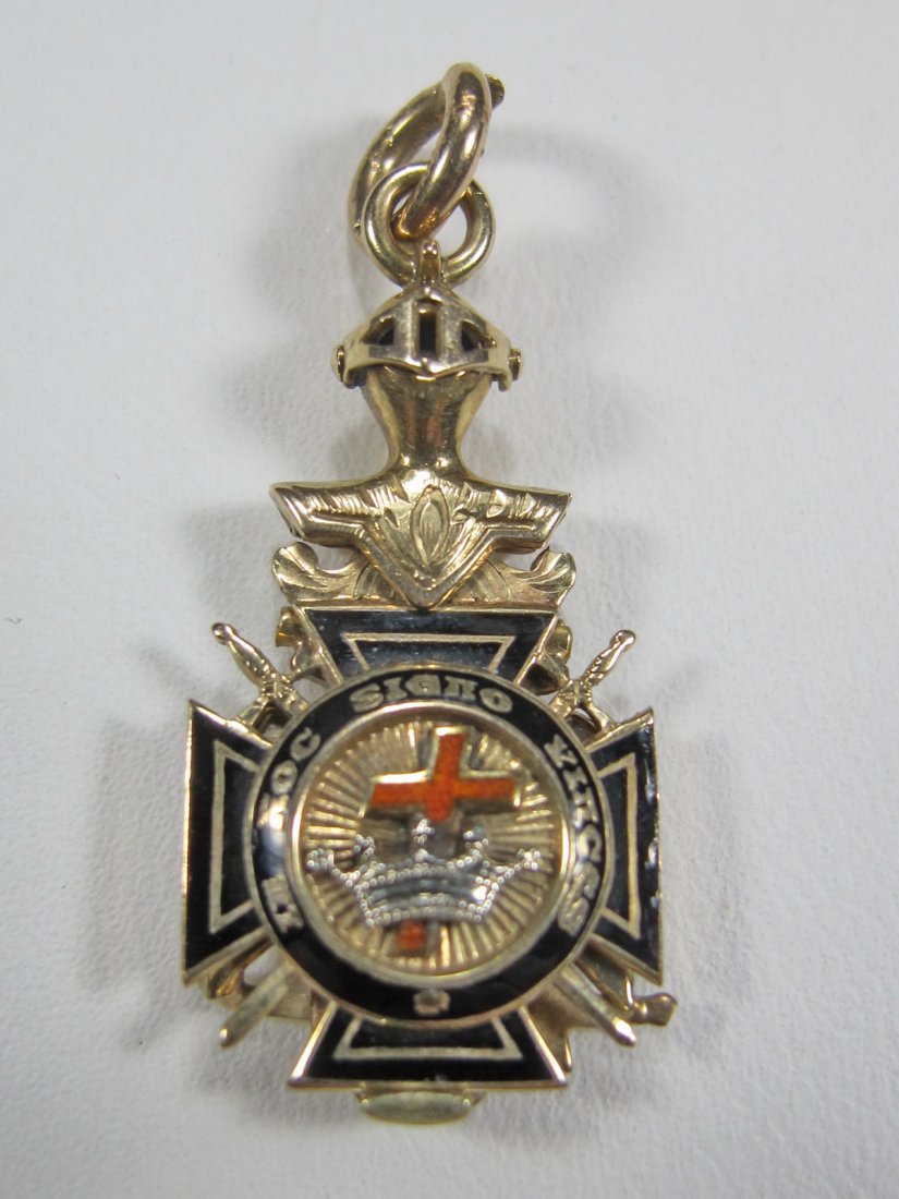 Antique Masonic 8K gold Scottish Rite 32nd. degree