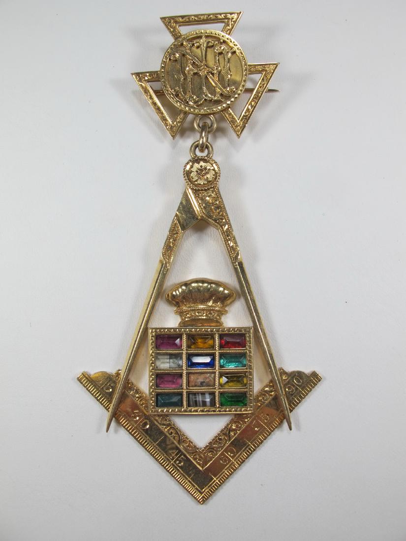Antique Masonic 18k gold Past High Priest jewel
