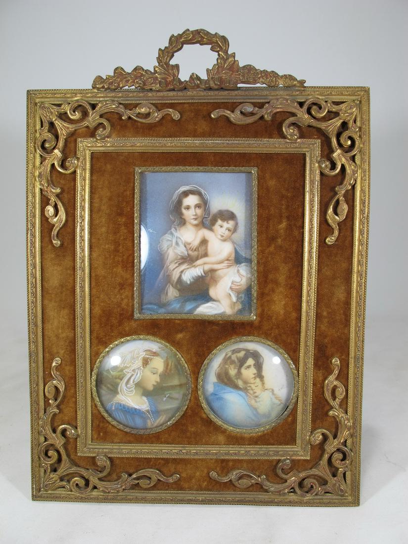 Buy Antique European miniature paintings with bronze & | Antiques ...