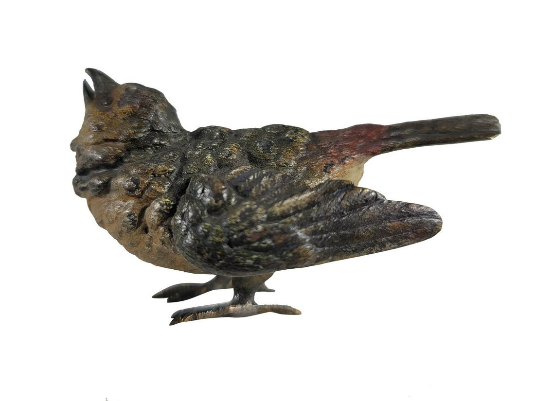 Antique Vienna Bronze Bird Sculpture
