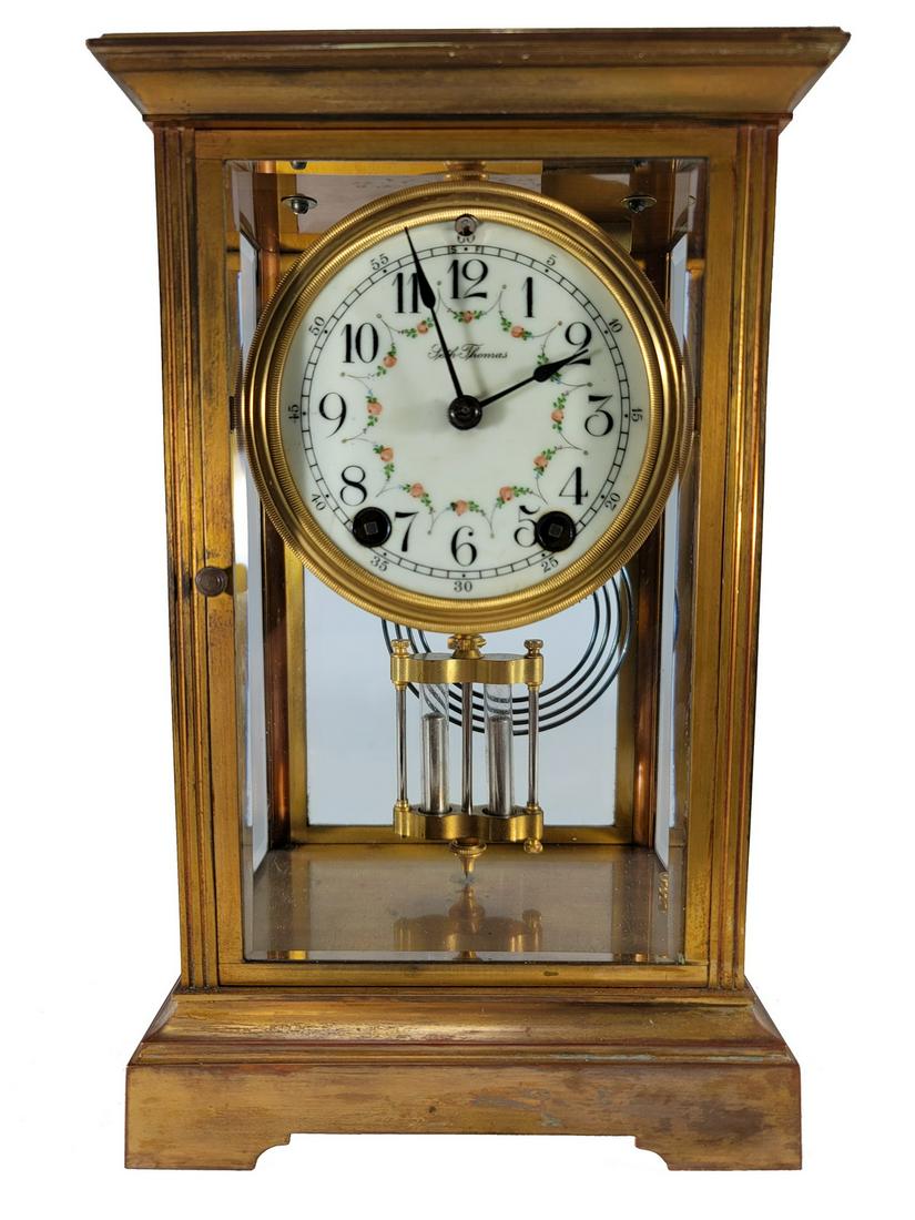 Seth Thomas mercury pendulum brass clock - Mar 18, 2021 | Antiques ...