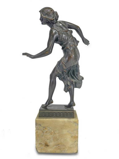 Georges Morin (1874 1950) Tancerka Bronze Statue