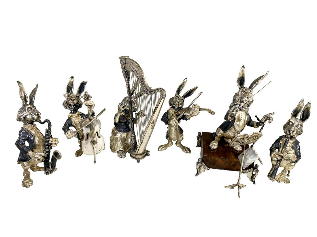 J. M. Calero Spanish Silver Rabbit Orchestra - Oct 13, 2022 | Antiques ...