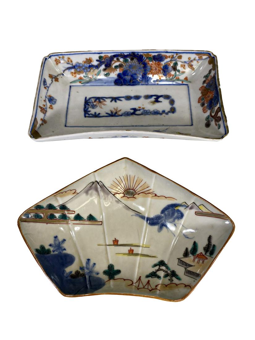 2 Japanese Imari Porcelain Trays