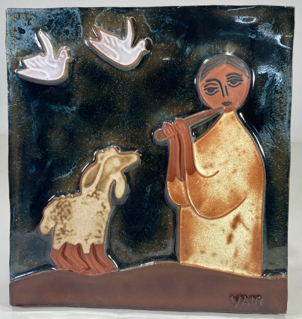 Yair Cohen Art Ceramic Tile, Israel Auction