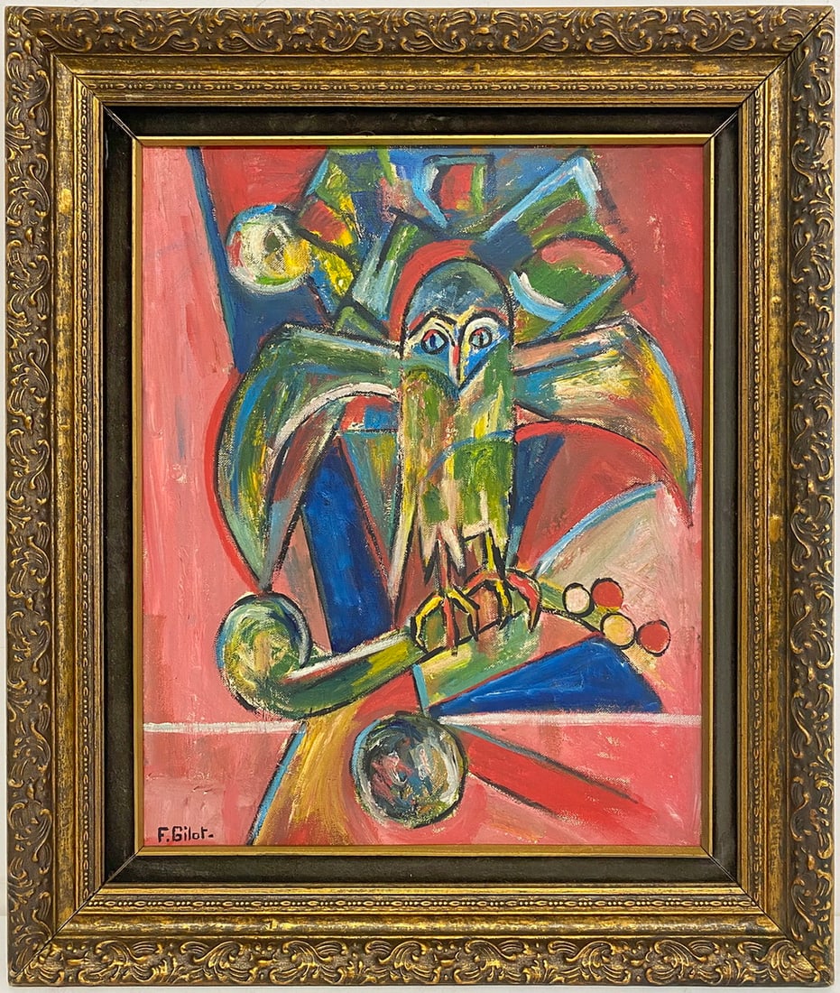 Signed F. Gilot Oil On Canvas Auction