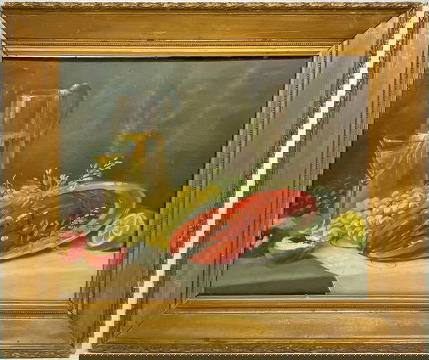 Signed Emil Carlson Still Life Oil On Canvas