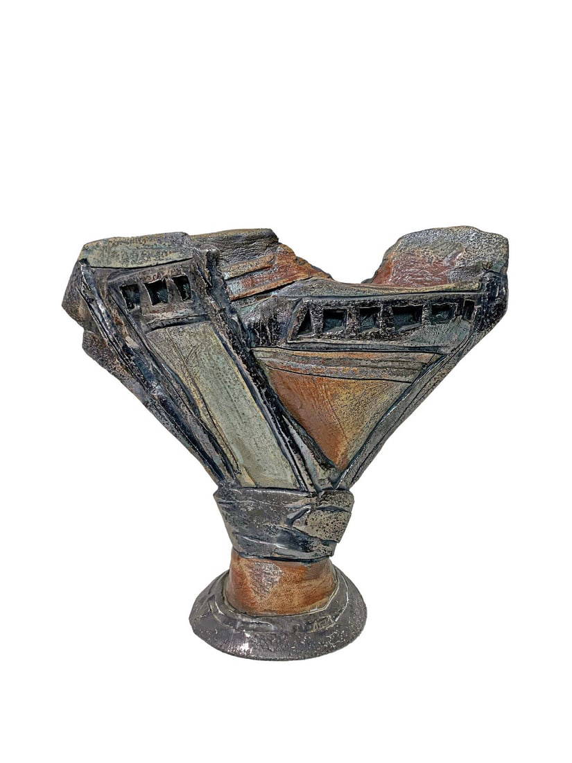 Buy Domar, Israel Ceramic Vase Marked Gp | Antiques Online Auctions In Fl