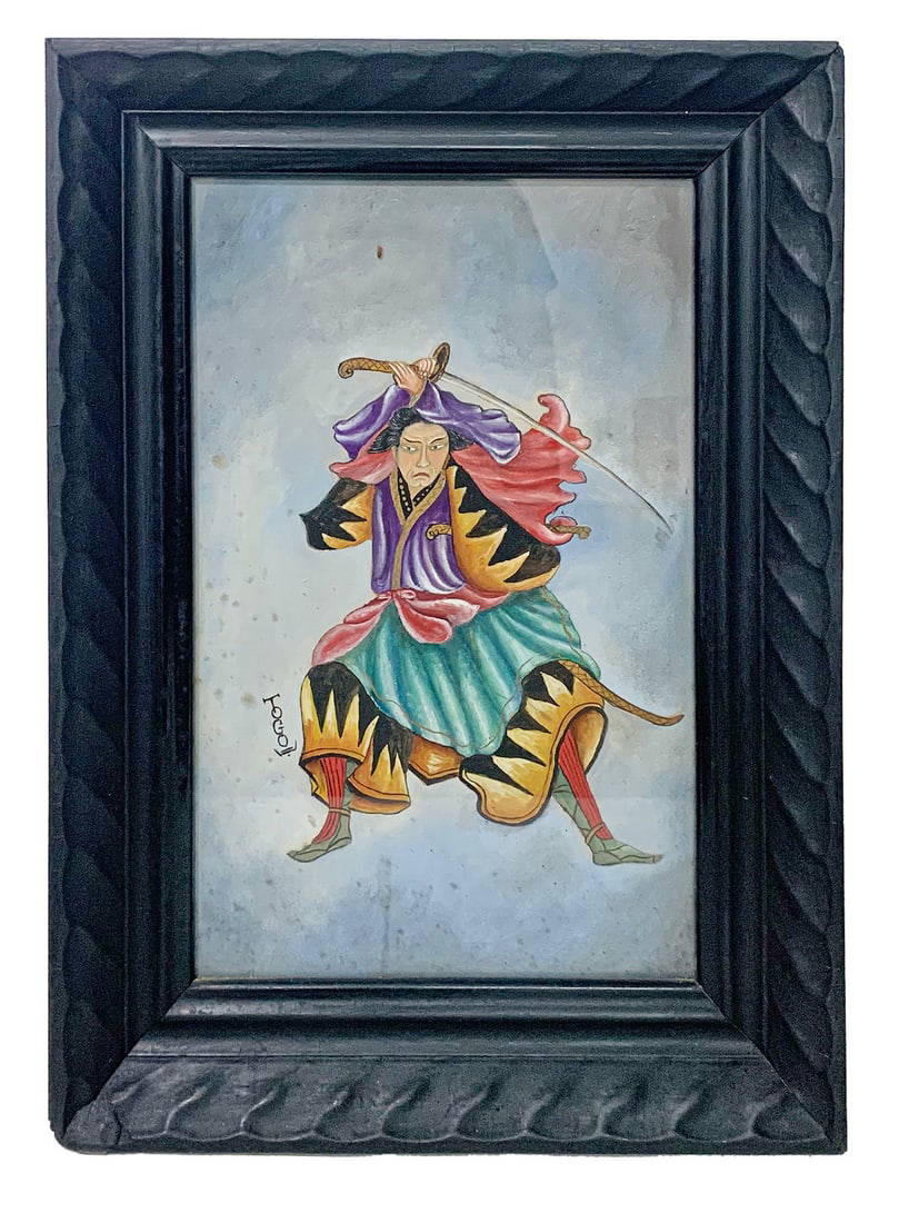 Signed Togo Samurai Drawing Auction