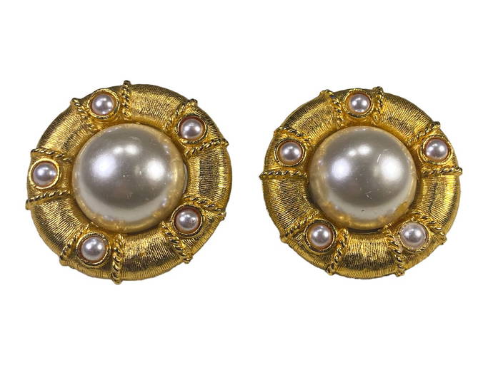 Heidi Daus For Jim Walters Goldplated Earings