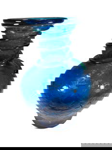 Blenko Handcraft Blue Glass Decanter Auction