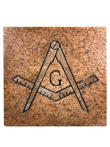 Vintage Masonic Marble Tile