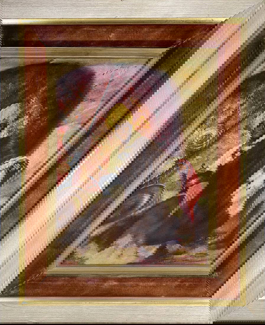 Signed G. Lelong Orientalist Oil On Canvas Auction