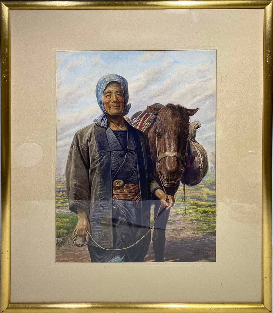 Jirokichi Kasagi (1870-1923) Japanese Watercolor Auction