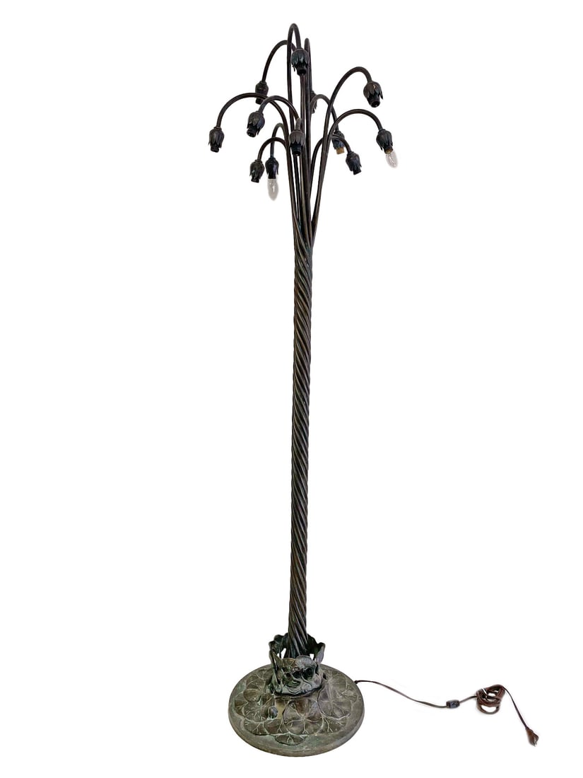 Tiffany Lily Lamp Style Bronze Floor Lamp Reproduction - Jul 03, 2025 ...