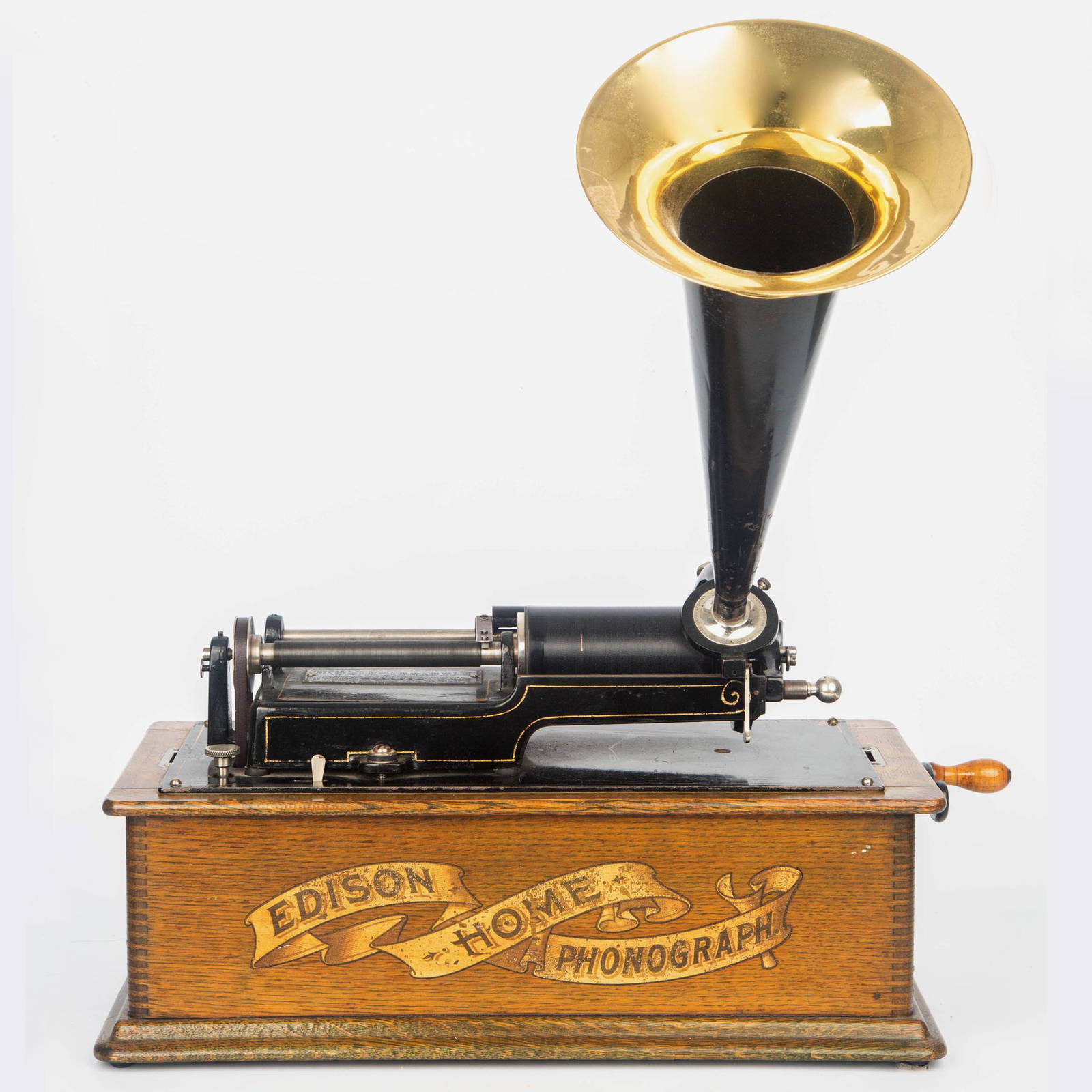 Antique Phonograph With 30 Rolls, 19th Century Auction