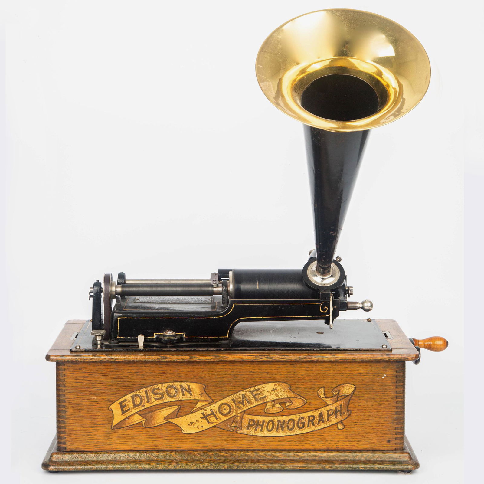 Antique Phonograph With 30 Rolls, 19th Century Auction