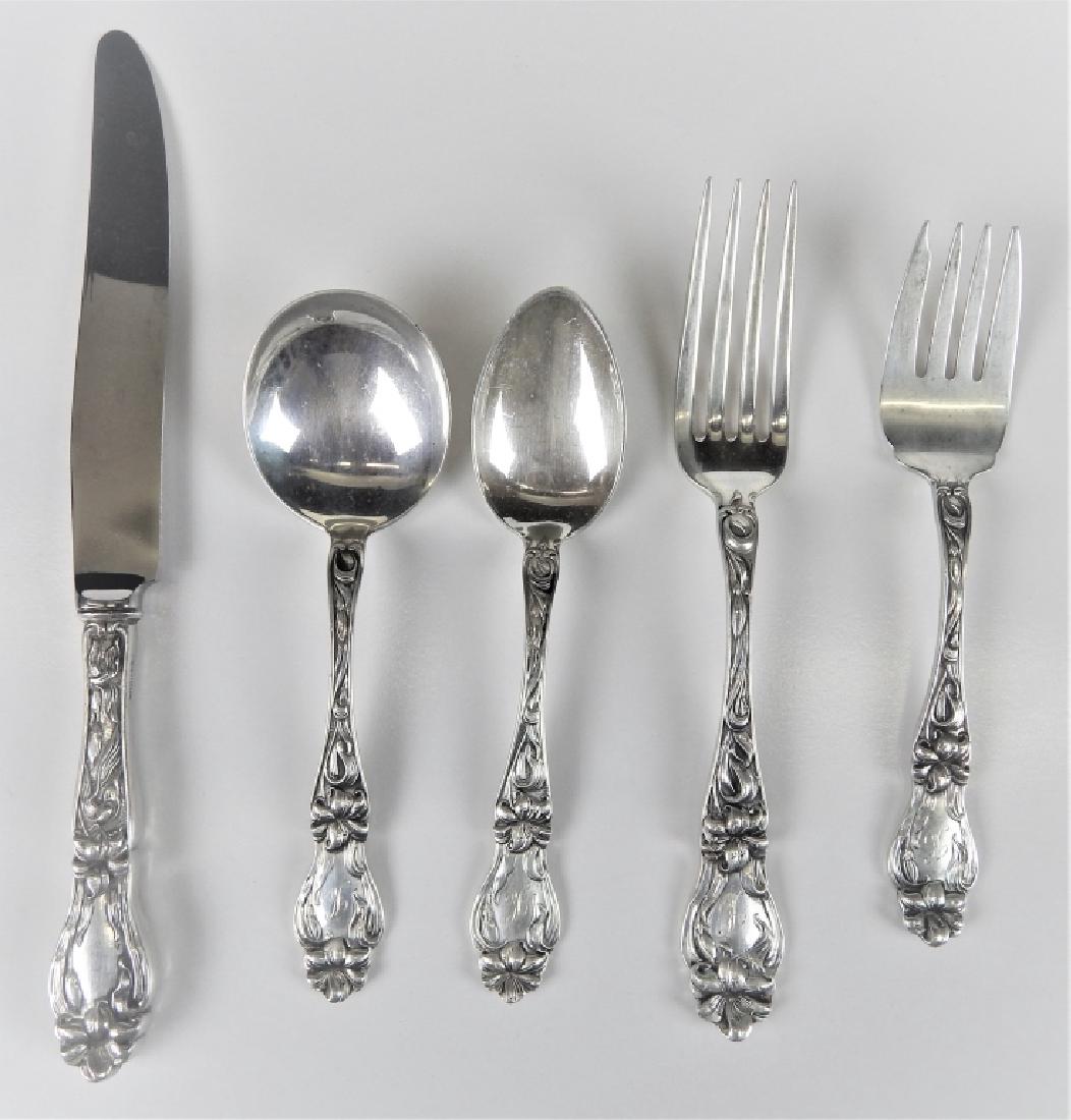 FRANK M. WHITING "LILY" STERLING SILVER FLATWARE