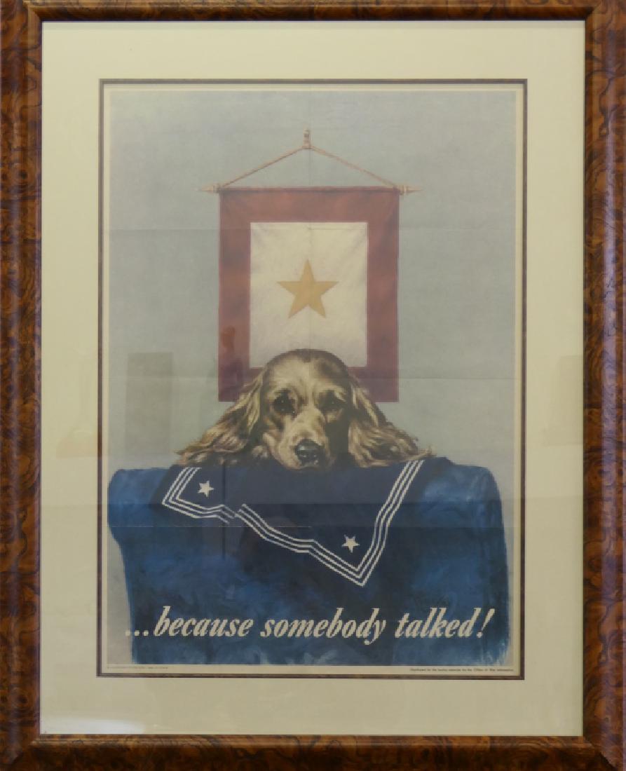W. Heyman Wwii "because Somebody Talked!" Poster