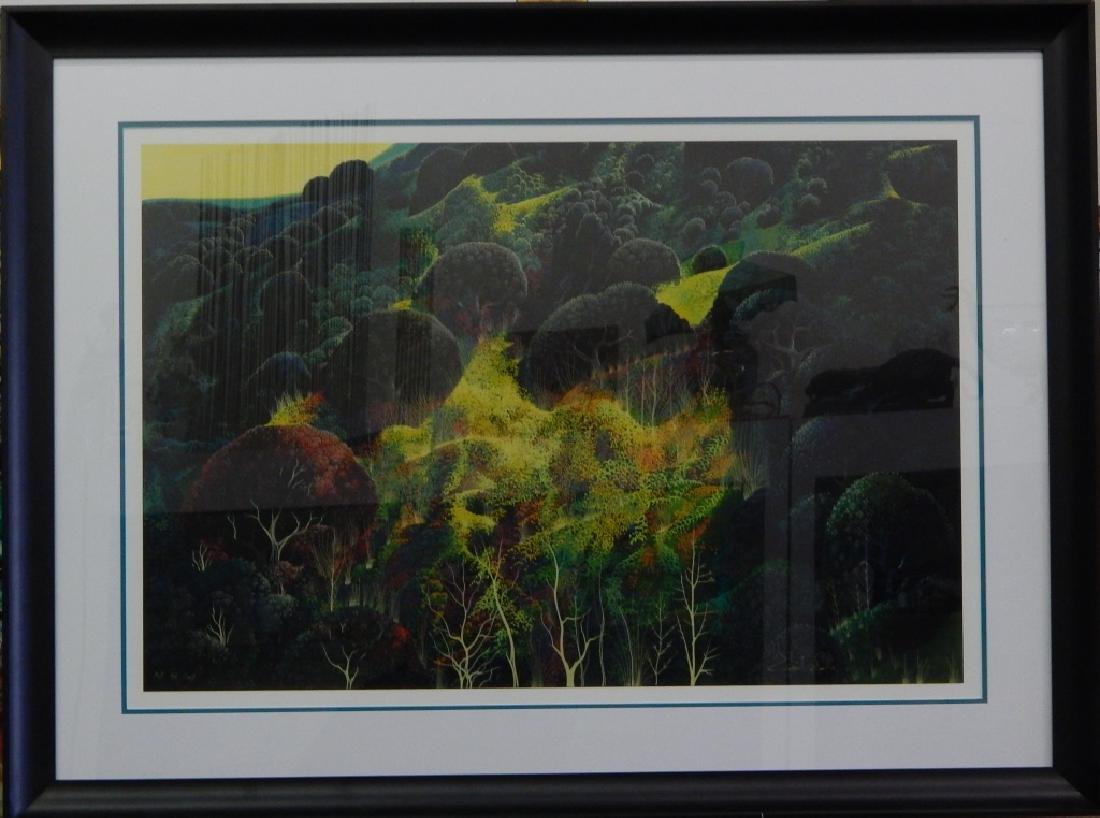 Eyvind Earle "The Great Red Barn" Serigraph