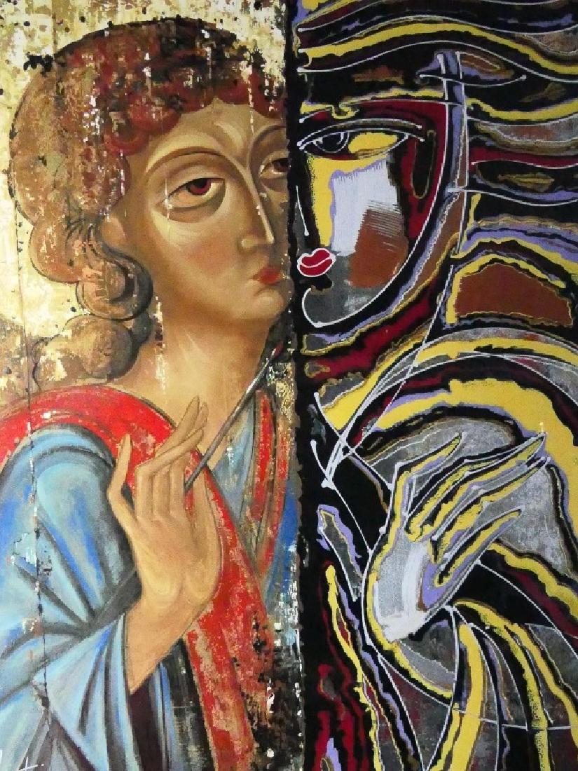 M. Martino Large Signed Portrait Serigraph Framed