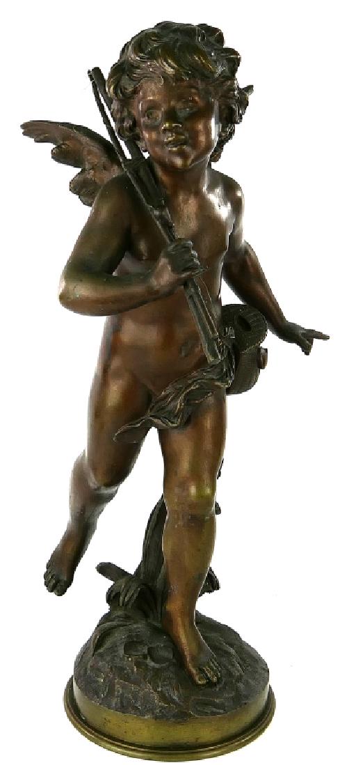 Auguste Moreau (1834 1917) Fishing Putti Bronze