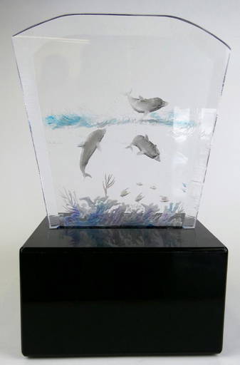 Barry Cohen 1998 Lucite Aquarium Sculpture